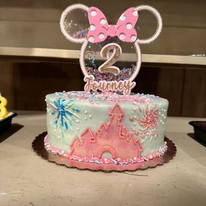Minnie Mouse Inspired Personalizable Cake Topper and 3D Number - Etsy