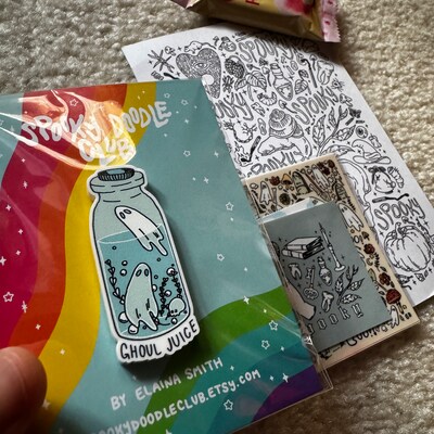 SNAIL SLIME Original Drawing 5x5 Inches Spooky Doodle - Etsy