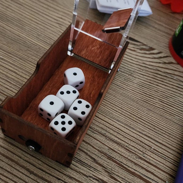 Micro Travel Portable Dice Tower AND Dice Vault | Fits Standard 7 Set ...