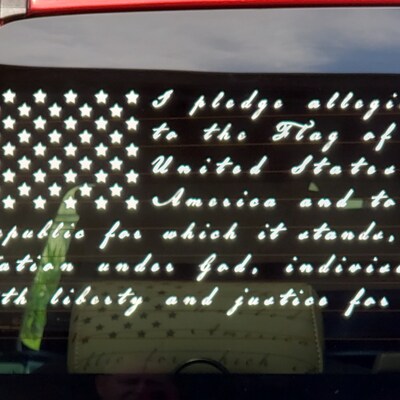 American Flag, Pledge of Allegiance, Pledge Sticker, Flag Decal ...