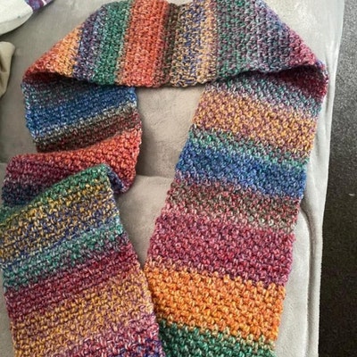 CROCHET PATTERN / Stylecraft Rainbow Scarf / Crochet Scarf / - Etsy UK