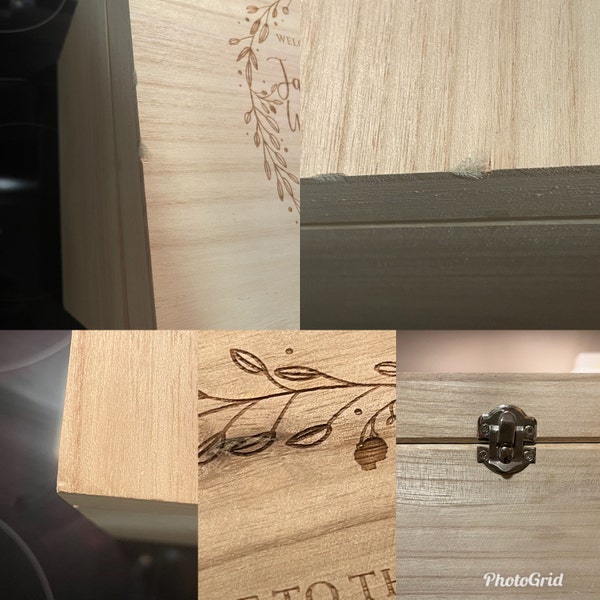 Personalised Wooden Baby Box, Engraved Baby Box, Baby Memory Box ...