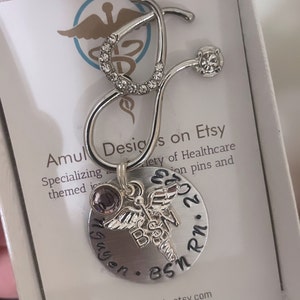 Rose Gold Stethoscope Nurse Angel Pin RN Pin Nurse - Etsy