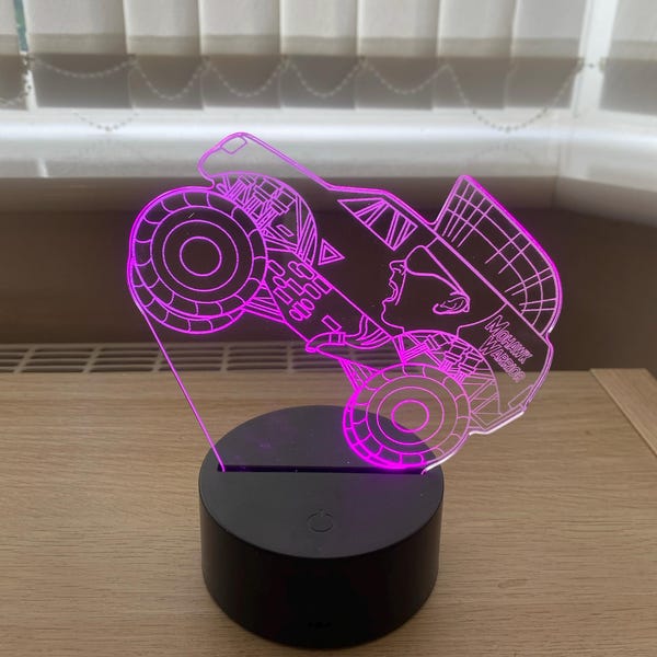 Personalised Company Logo LED Display Light With Wooden Base - 7 LED ...