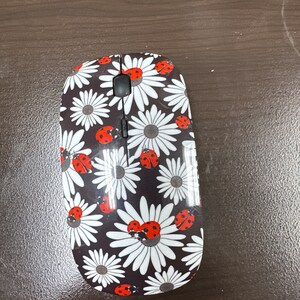 Gold Polka Dot on Print Pattern Wireless Mouse, 2.4G Portable Optical ...