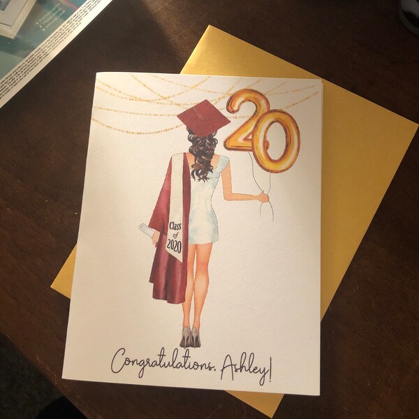 Personalized Class of 2025 Graduation Card, Graduation Keepsake Senior ...