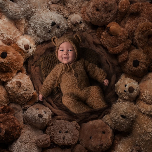 Teddy Bear Newborn Prop, Teddy Bear Newborn Digital Backdrop, Newborn ...