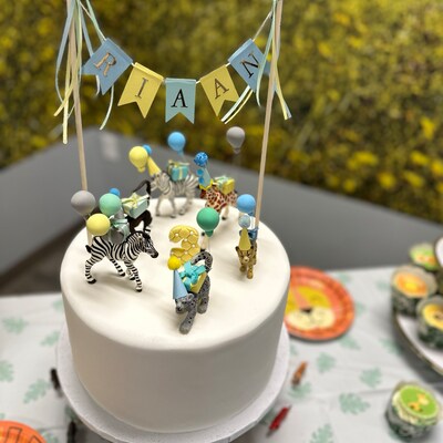 Safari Party Animal Cake Toppper, Zoo Cake Topper, Circus Cake Topper ...