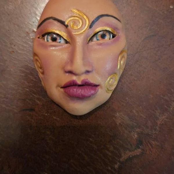 LG All White, Plain DIY Partial Woman Face Shard, Polymer Clay Art Doll ...