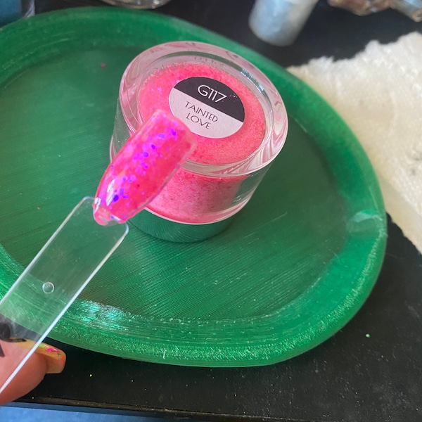 TAINTED LOVE- Pink Glitter Dip Powder, Pink Neon Glitter, Neon Pink ...