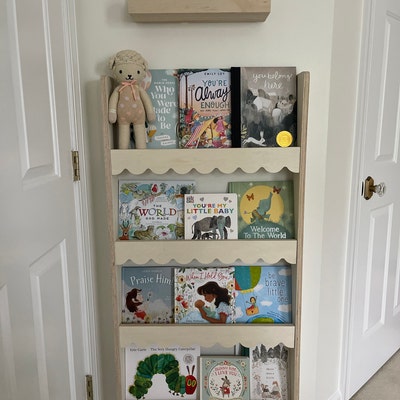 Scalloped Montessori Children's Bookcase Scallop Shelf - Etsy