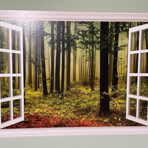 Woodland Wall Decal, Trees Wall Stickers, Nature-inspired Window Decal ...
