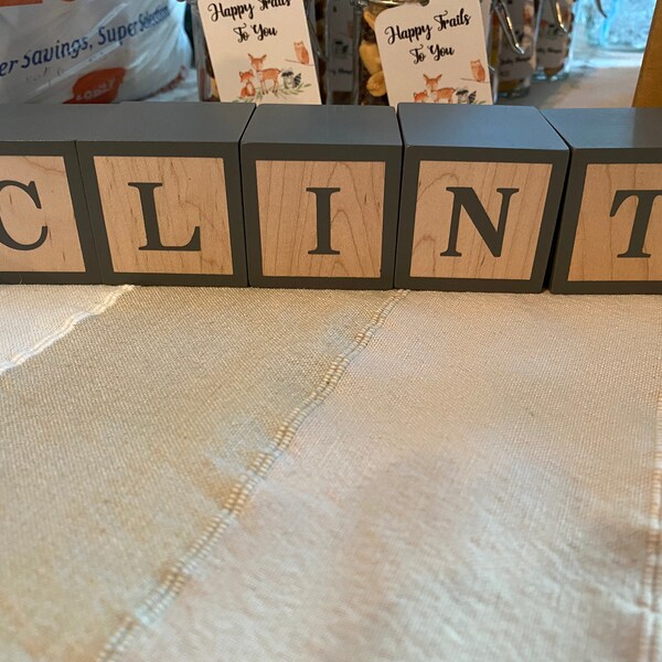 Personalized Baby Gift Block Set - Woodland Themed Nursery - Etsy