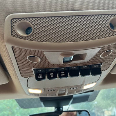 Custom Upfitter AUX Switch Decals Stickers Labels Fits: 2017 and up ...