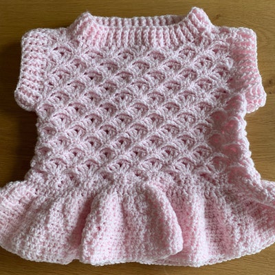 Crochet PATTERN Ruffle Peplum Vest sizes From 6-12m up to 9-10 Years ...