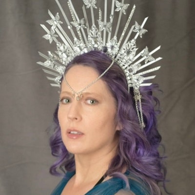 Gothic Halo Crown Black Dark Fairy Headpiece Gothic Lolita - Etsy
