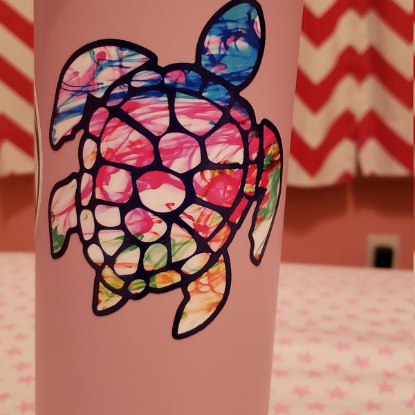 Lilly Inspired Sea Turtle Decal | Yeti Decal | Lilly Car Decal | Rtic ...