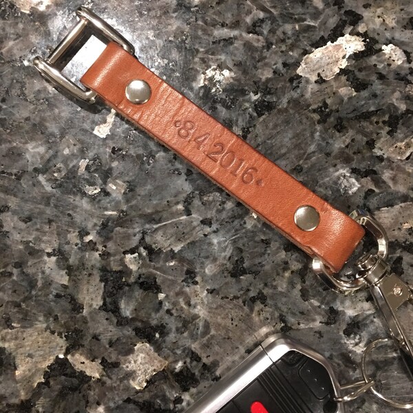 Custom Keychain, Personalized Leather Keychain, Clip Leather Keychain ...