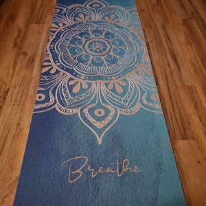 Moon Phases Yoga Mat Nature Inspired Meditation Mat Moon - Etsy