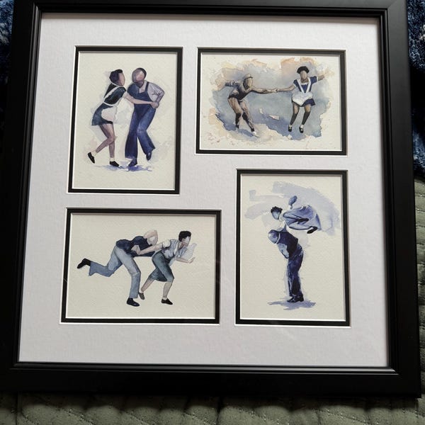 Swing Dance Watercolor Print | Frankie Manning and Ann Johnson | Jazz ...