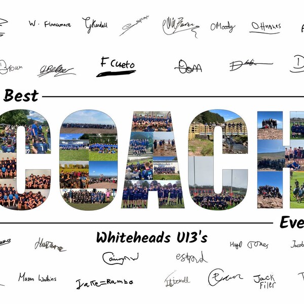 Custom Shape Photo Collage Personalized Photo Gift, Collage With Photos ...