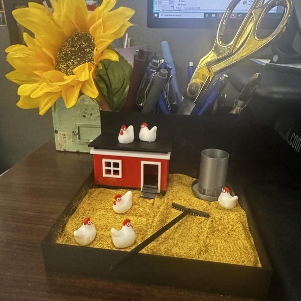 Beach Day Zen Garden, Mini Desk Decor, Sensory Calming Sand Garden for ...