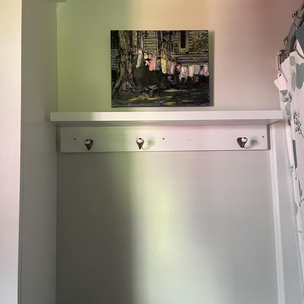 Towel Hooks Coat Rack Sign Bathroom Decor Bathroom Sign Rustic Wood ...