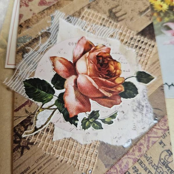 Handmade Junk Journal, Vintage Style Floral & Butterfly Themed Junk ...