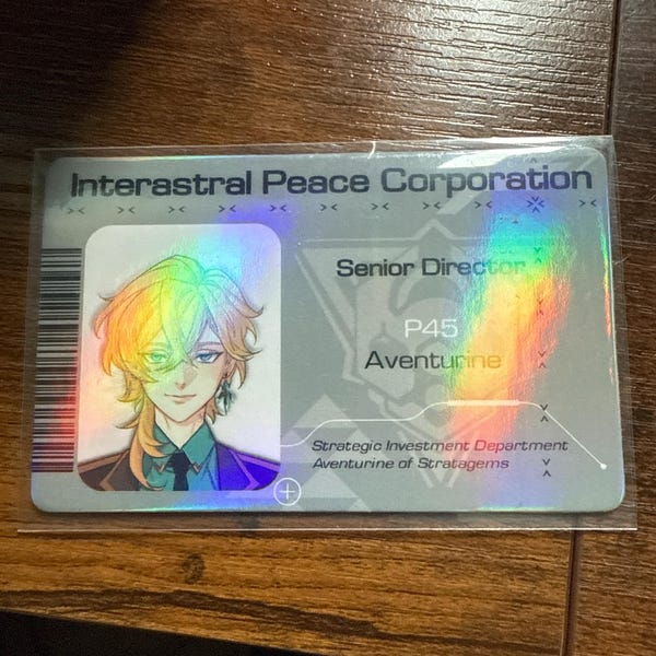 HSR IPC ID Cards Dr Ratio Aventurine Ratiorine Holographic Photocard - Etsy