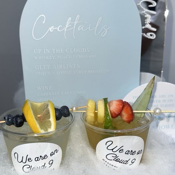 Triple Sign Cocktail Drinks Menu - Printed Drinks Menu, Modern Arch ...