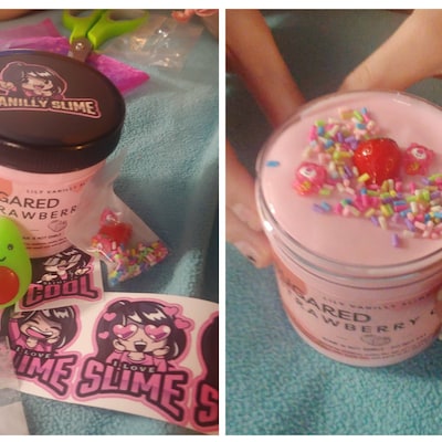 Peach Bingsu Crunchy Slime, Peaches, Slime Gifts, Scented Slime, Slime ...