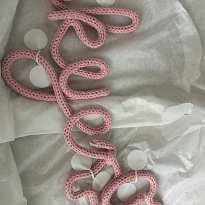 Knitted Mothers Day Sign Wire Word Cord Knit Rope Mothers Day Gift for ...