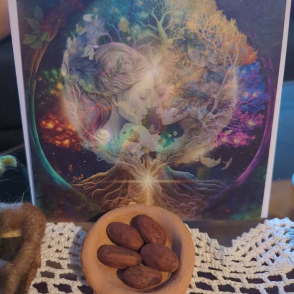 Card: Maiden Gaia Spring Goddess Art, Magical Goddess Card, Pagan Art ...