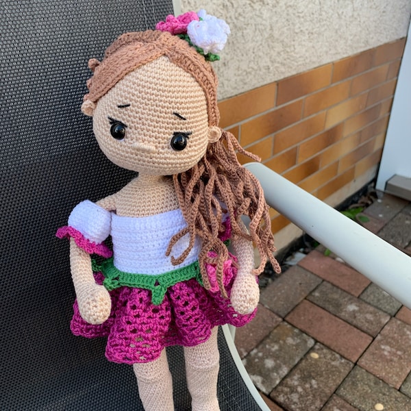 Amigurumi Pattern Arya Doll Crochet Gifts Plush Printable PDF Tutorial English - Etsy