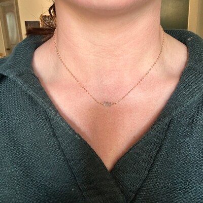Small Green Jade Necklace Sterling Silver or 14kt Gold Filled Jade ...