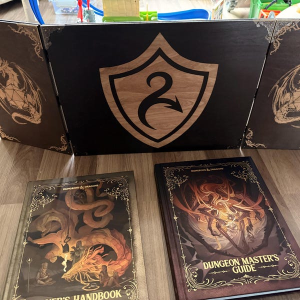 Custom Dungeon Master Screen, Wooden RPG Screen, Dm Screen Magnetic ...