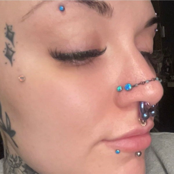 6 Mm 2G Glass Gauges Ear Plugs: Purple Blue Ocean Floor Color Changing Dichroic Glass, Organic ...