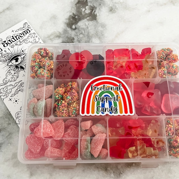 Emotional Support Candy Sticker Rainbow, Vinyl Sticker, Gift for Candy ...