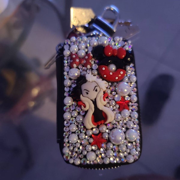 Personalized Vinyl Glitter Keychain Wallet / ID Holder Bling / Card ...
