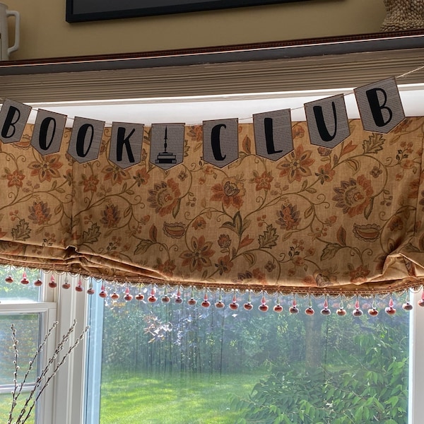 Book Club Banner, Jane Austen Inspired Party, Reading Banner, Vintage ...