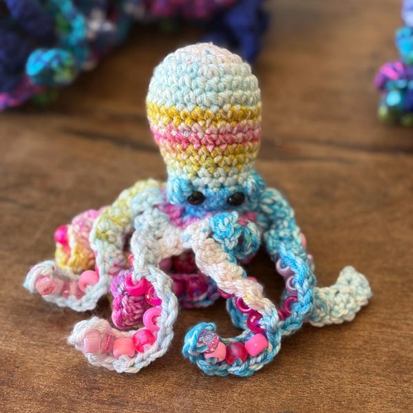 Beaded Fidget Octopus Crochet Pattern: Beginner Friendly, No Sew ...
