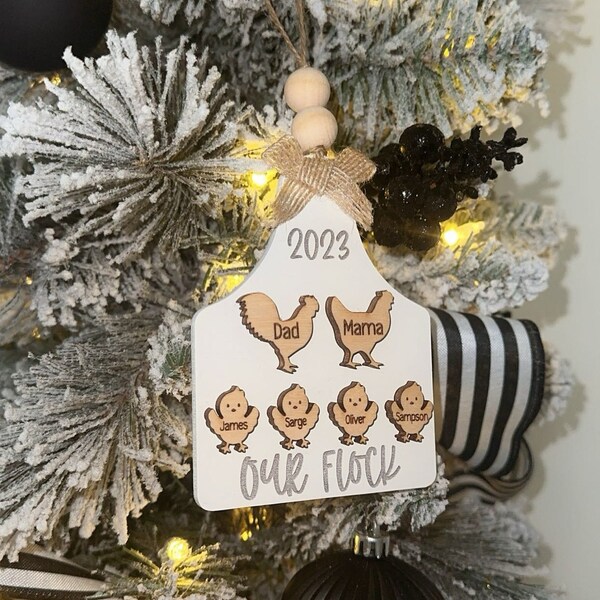 Chicken Ornament, Christmas Tree Ornament, Christmas Ornament, Chicken ...