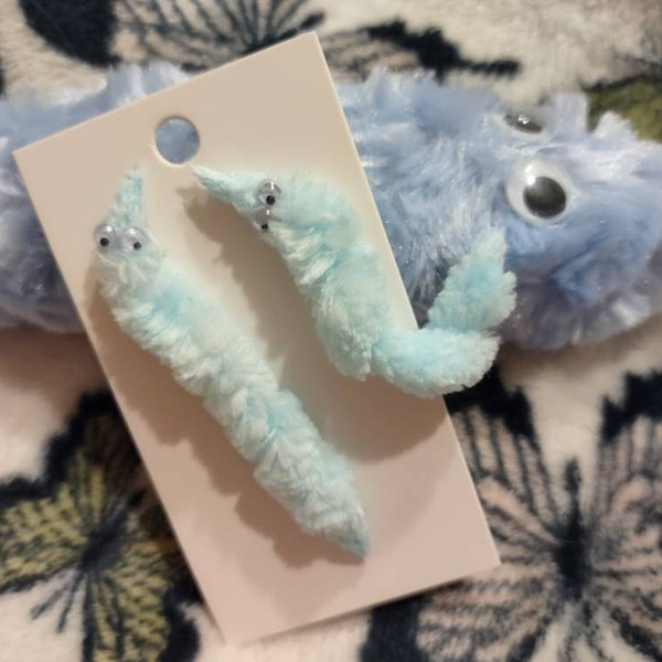 Worm on a String Earrings for Pierced Ears - Etsy