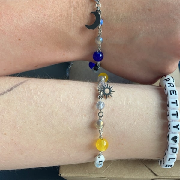 Matching Sun and Moon Bracelet for Friendship / Couples - Etsy