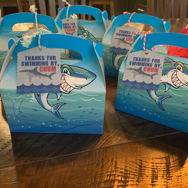 Shark Party Favor Tag | Shark Party Printables | Under the Sea Party ...