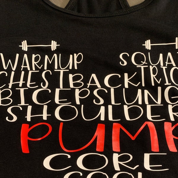 PUMP LOVE SHIRT / Pump Class Shirt / Womens Racerback Tank or Muscle ...