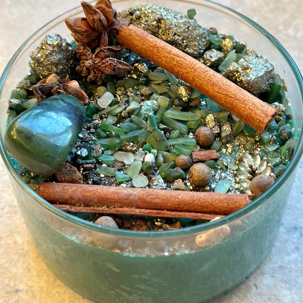 Abundance Candles | Clove and Fir | Pyrite | Cinnamon | Align | Luck ...