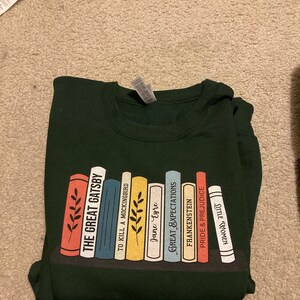 Custom Bookshelf Sweatshirt Booktok Merch Personalized Books - Etsy