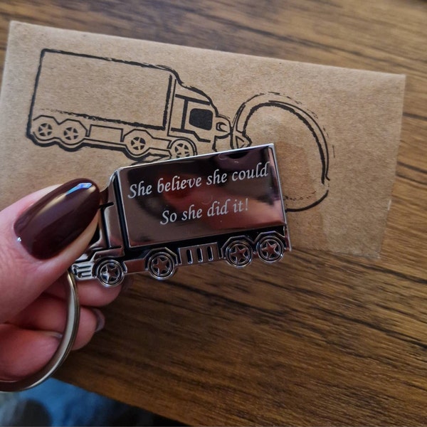 Personalised Truck / Lorry / HGV / Trucker Keyring in Gift Box ...