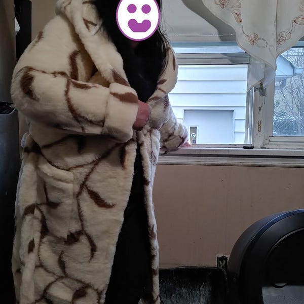 Merino Wool Robe With Pocket Morning Wool Dress Sheep Wool Bathrobe ...